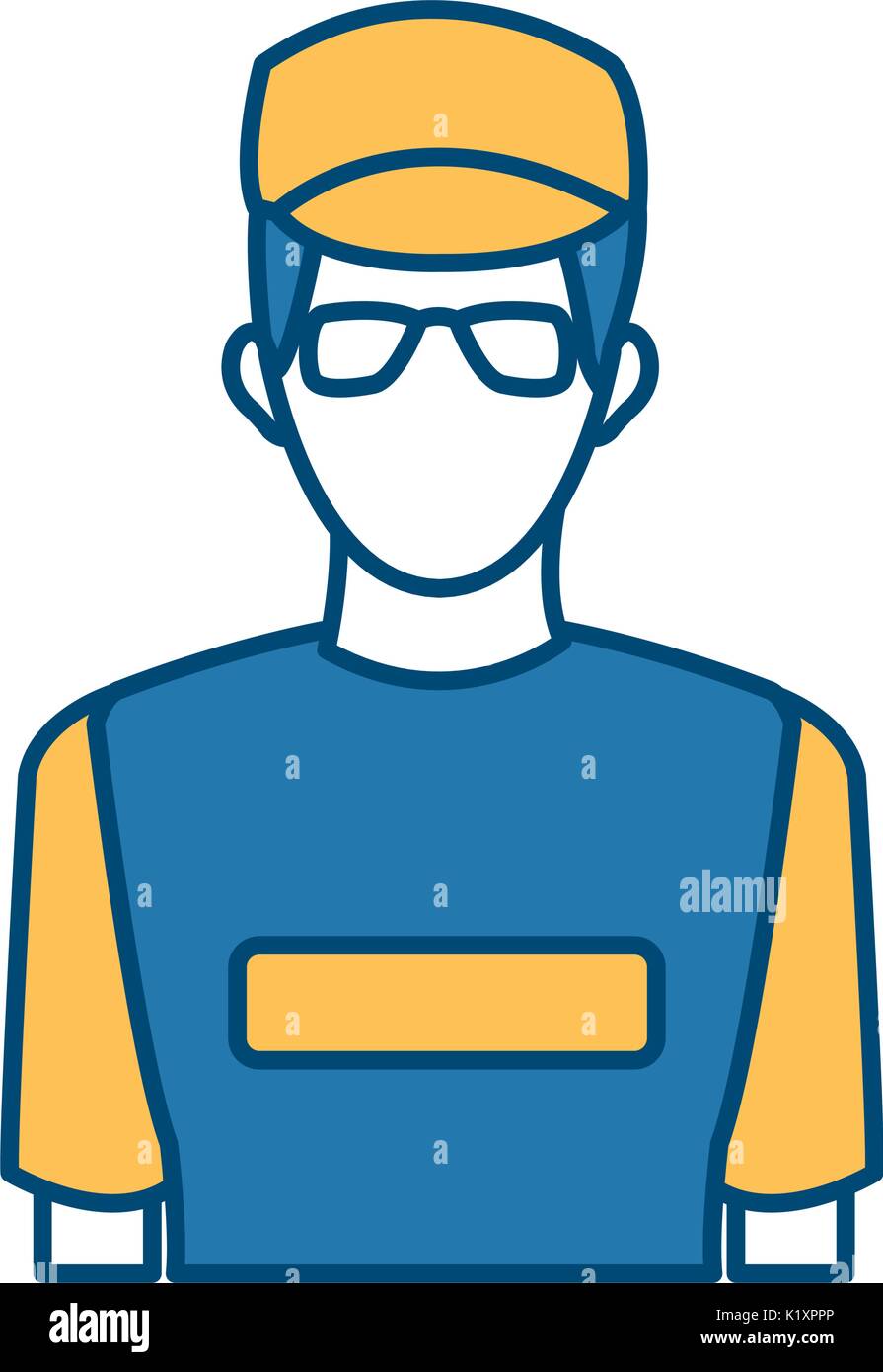 Postman in uniform delivering Stock Vector Images - Alamy