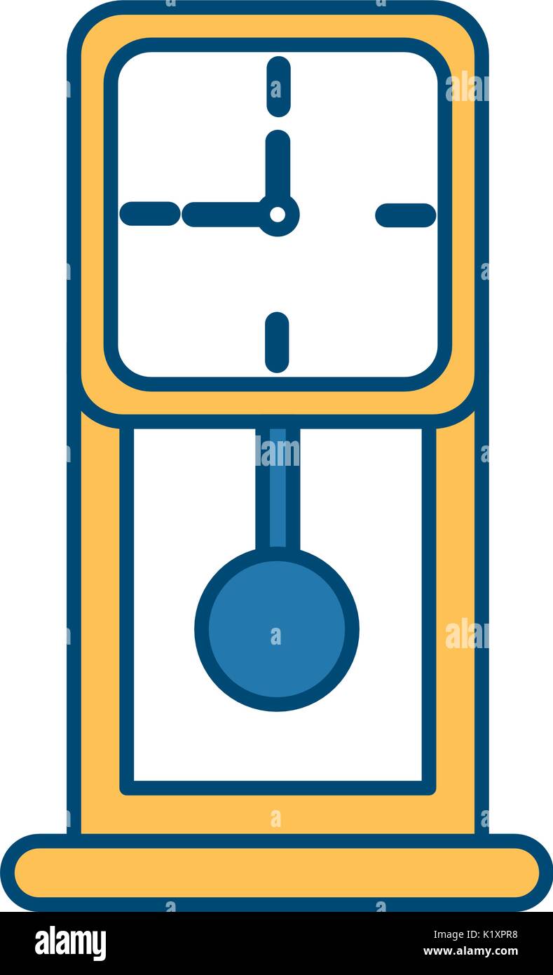 age old clock pendulum classic square style Stock Vector Image & Art ...