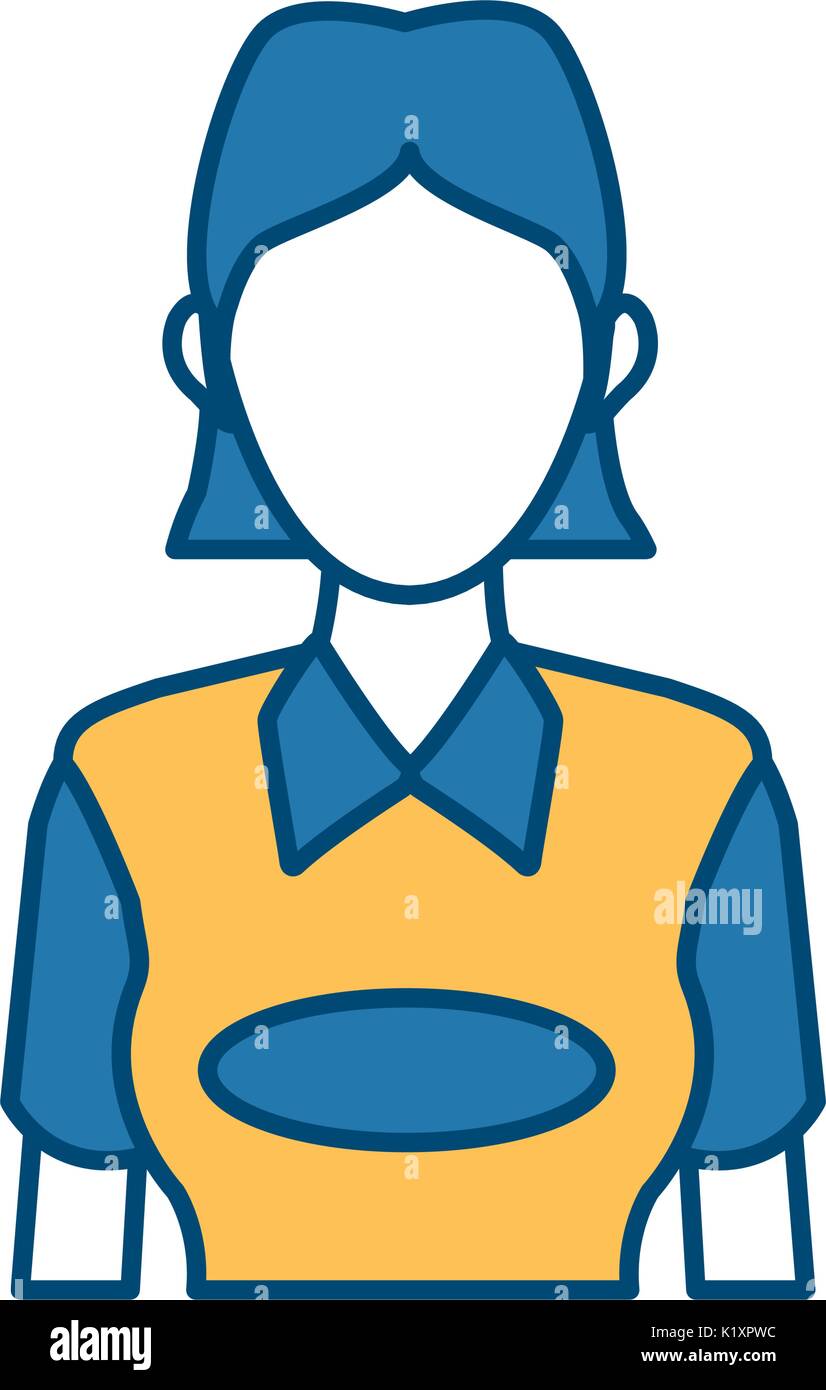 portrait woman character avatar employee icon Stock Vector Image & Art ...
