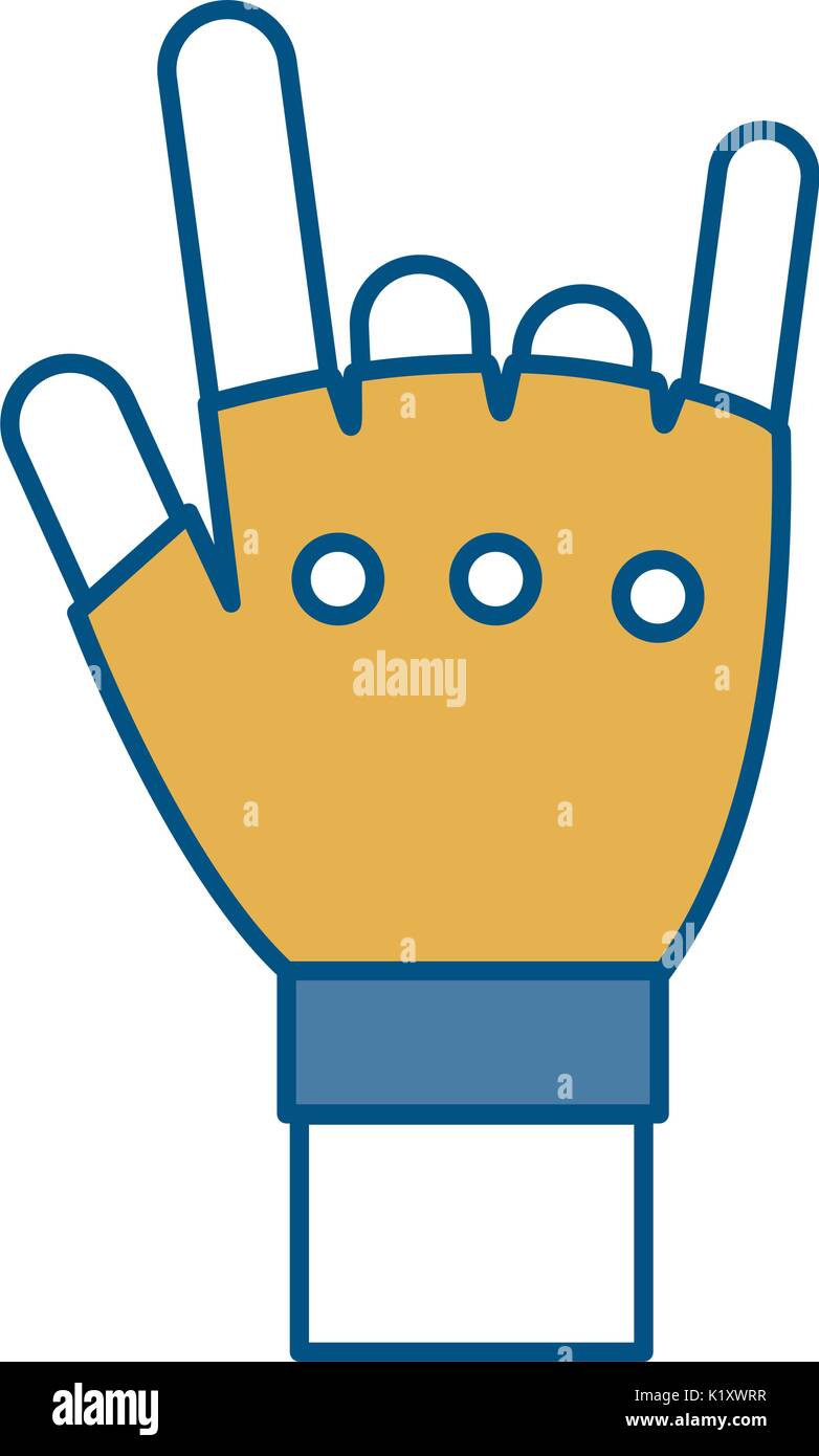 hand with gym glove icon over white background vector illustration ...