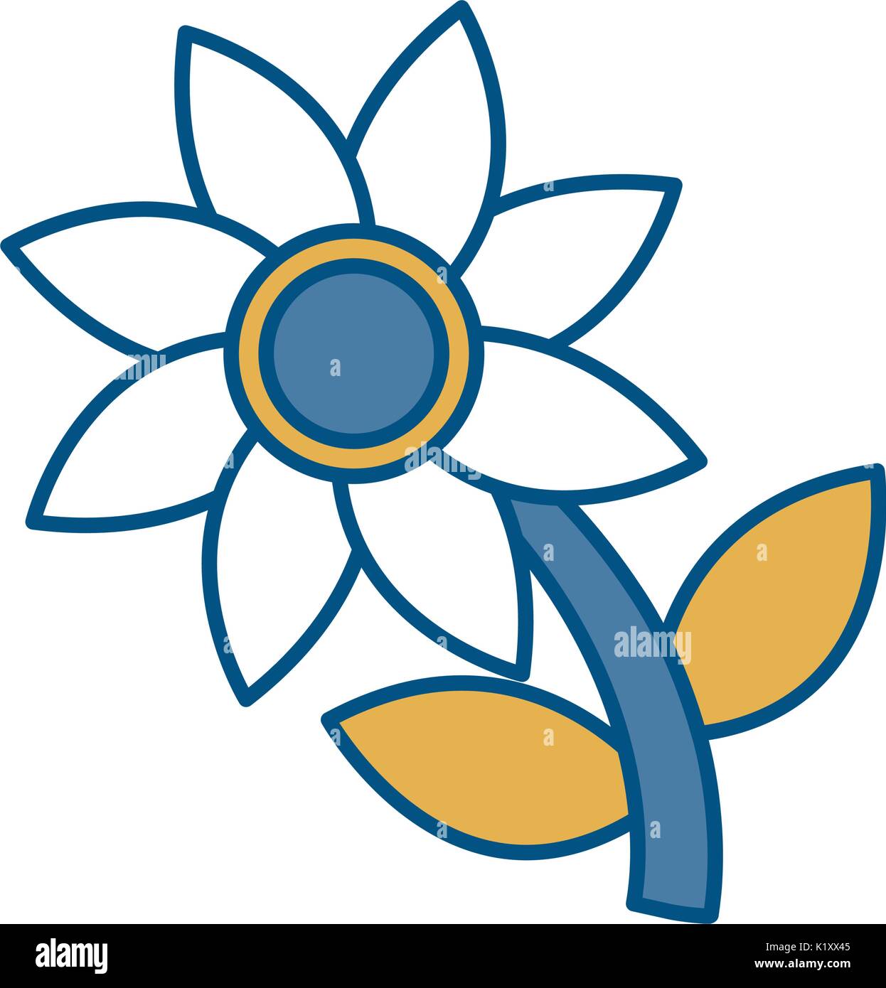 beautiful flower icon over white background vector illustration Stock ...