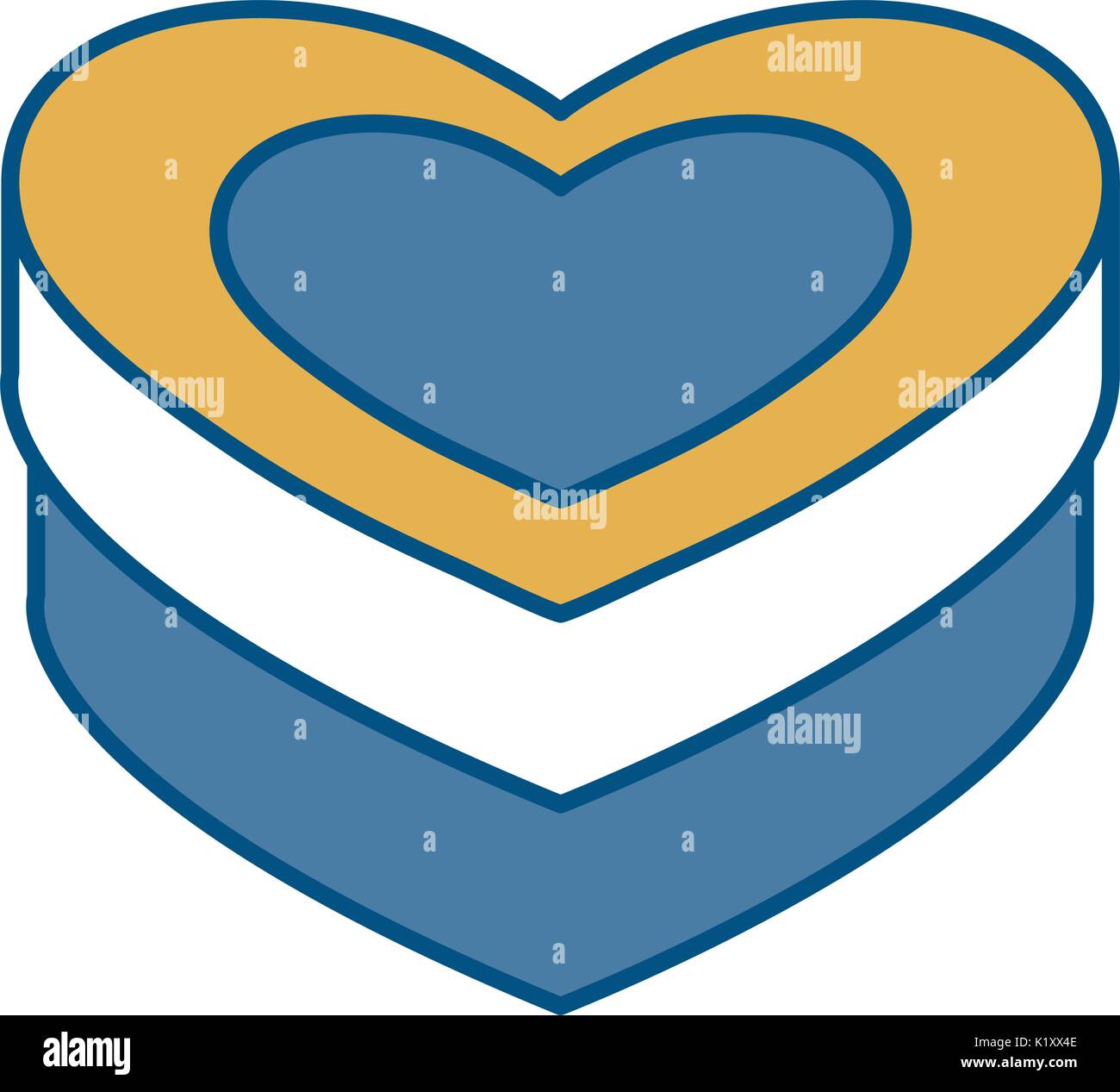 heart box icon over white background vector illustration Stock Vector ...