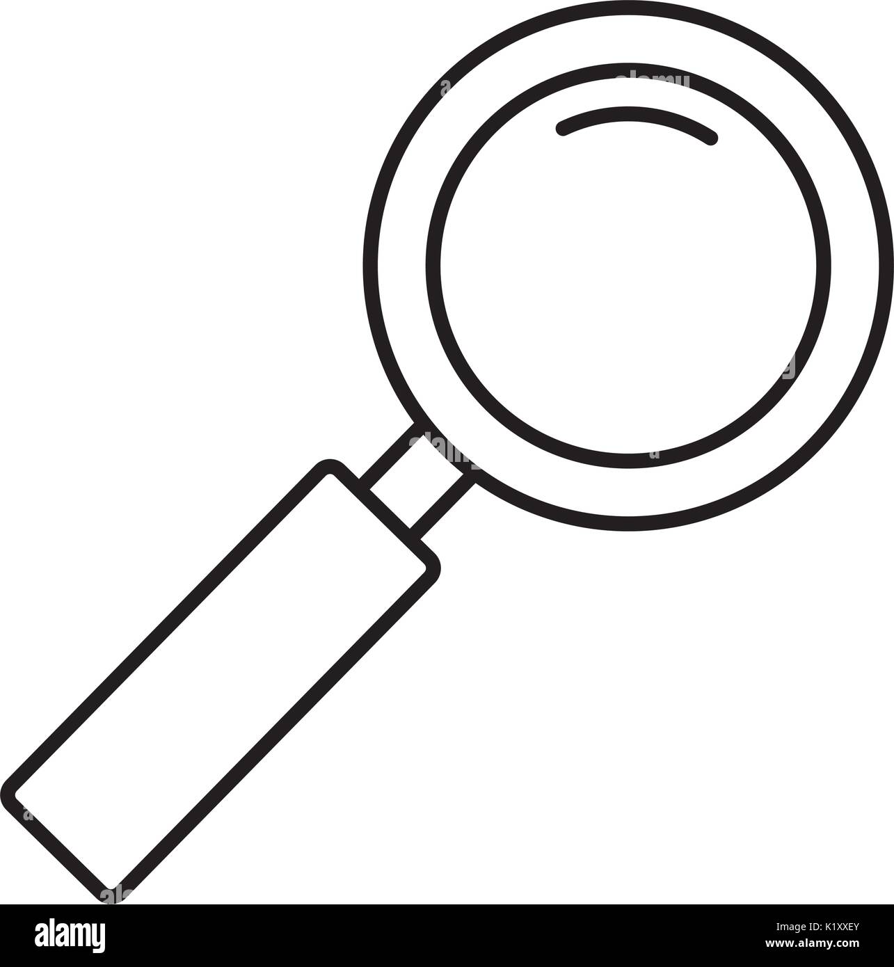 magnifying glass icon over white background vector illustration Stock ...