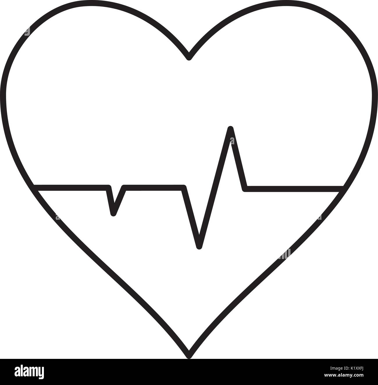 cardio heart icon over white background vector illustration Stock ...