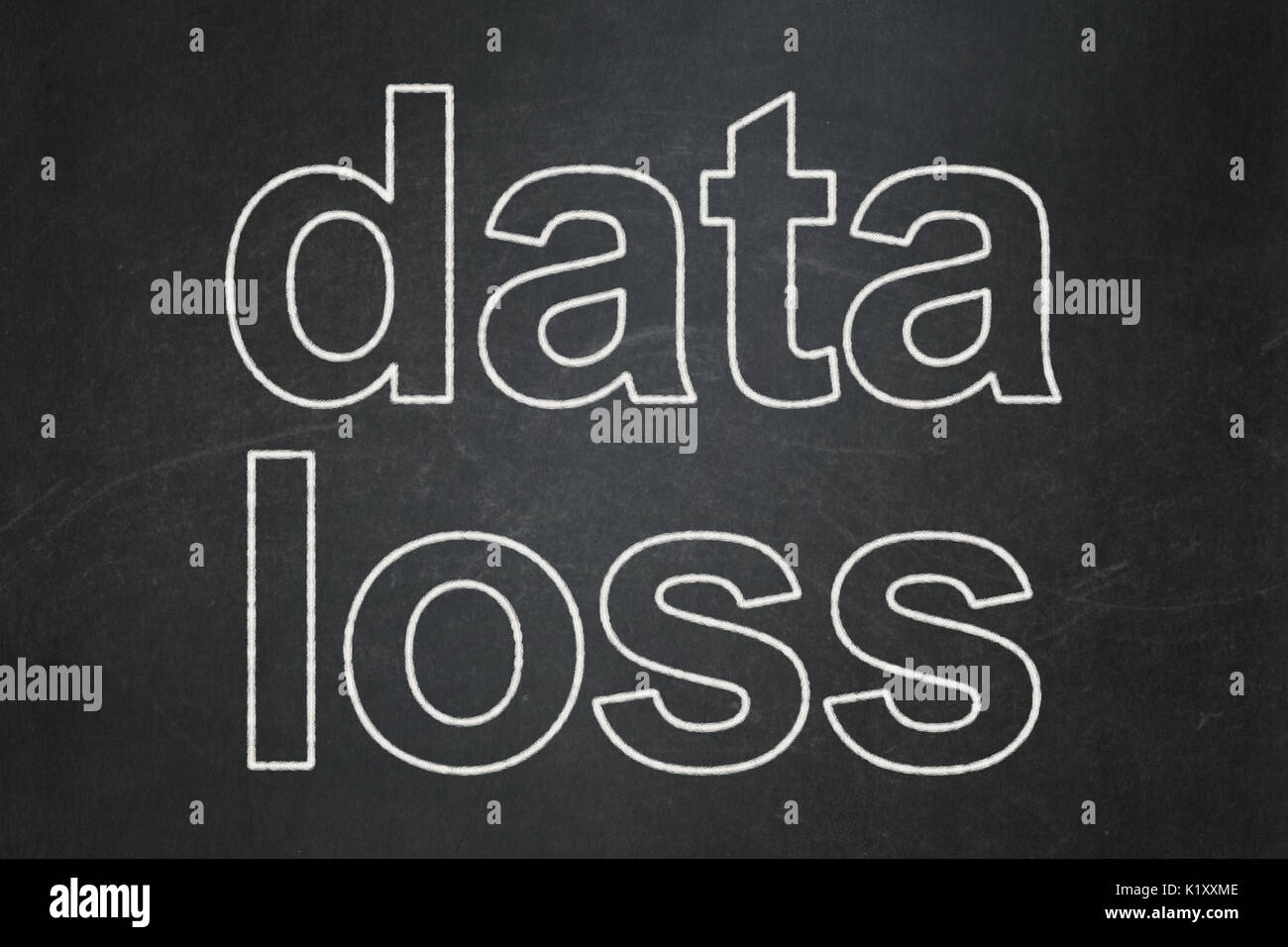 Information concept: Data Loss on chalkboard background Stock Photo - Alamy