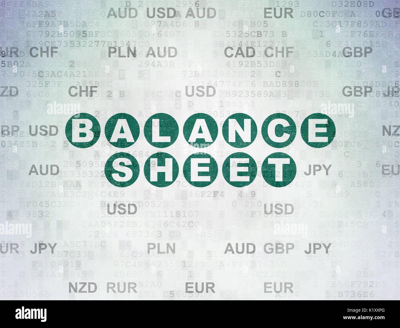 Money concept: Balance Sheet on Digital Data Paper background Stock ...