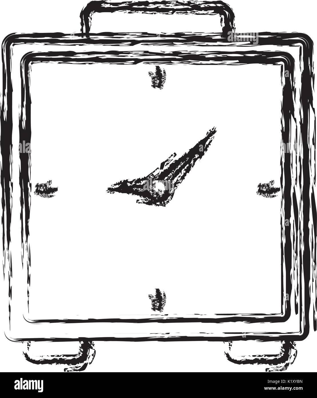 clock icon over white background vector illustration Stock Vector Image ...