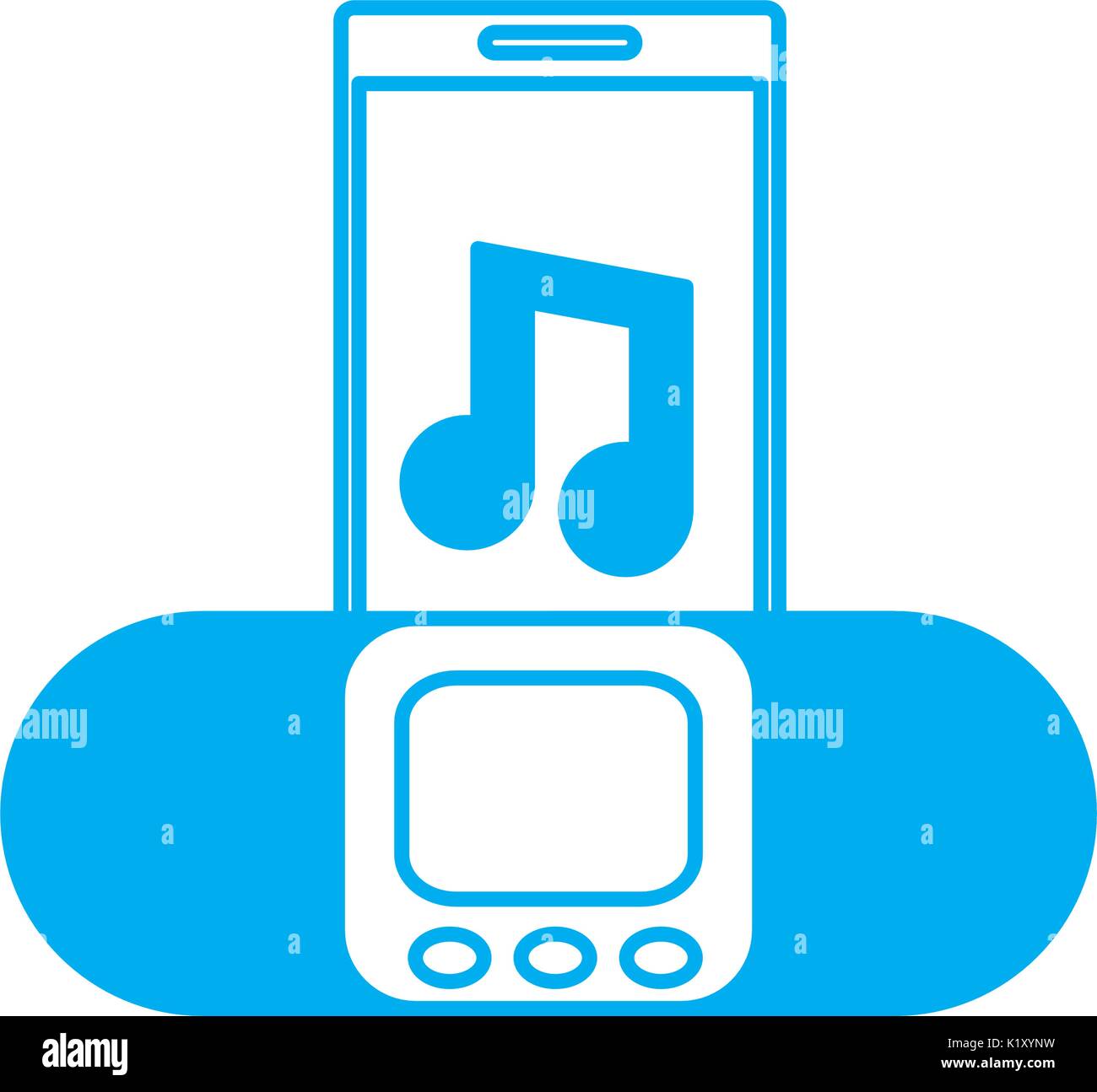 music player icon over white background vector illustration Stock ...