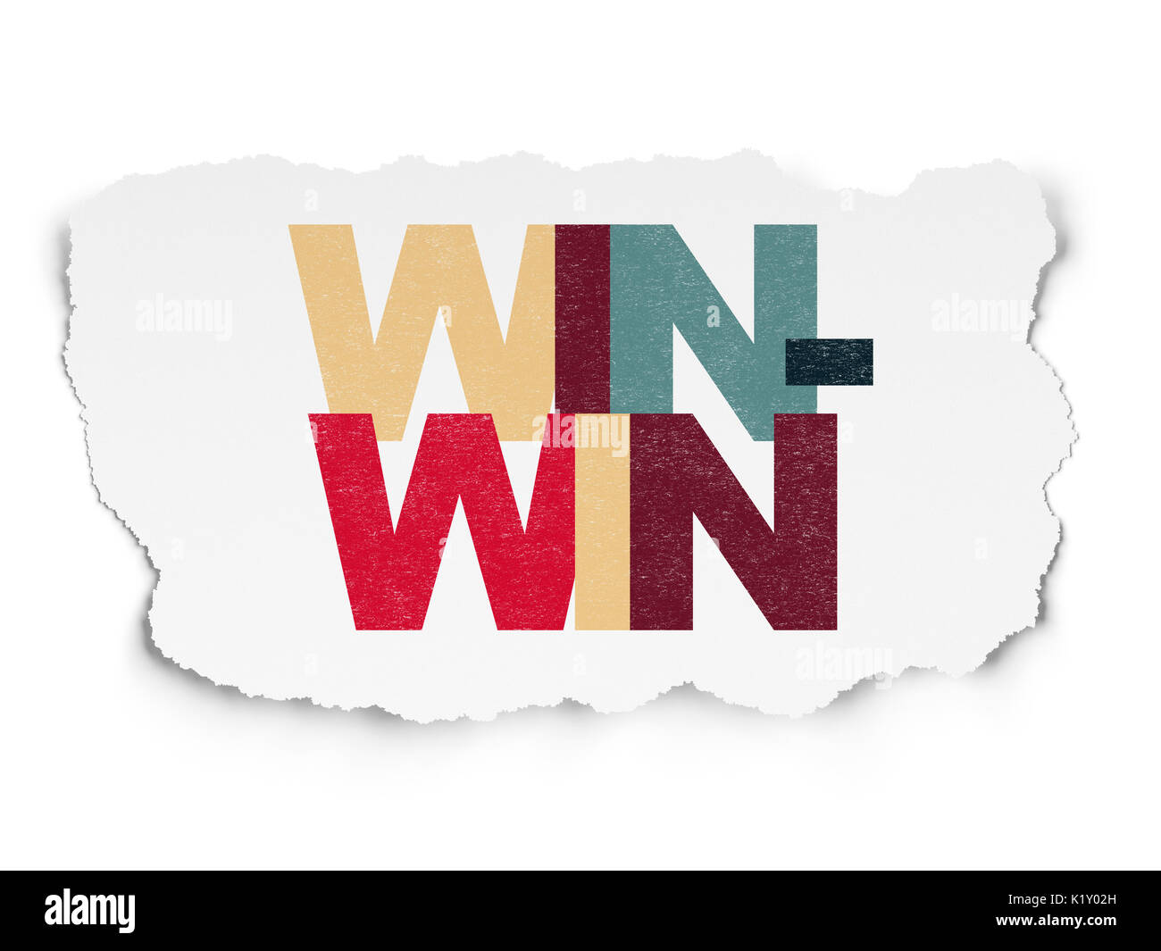 Business concept: Win-Win on Torn Paper background Stock Photo - Alamy