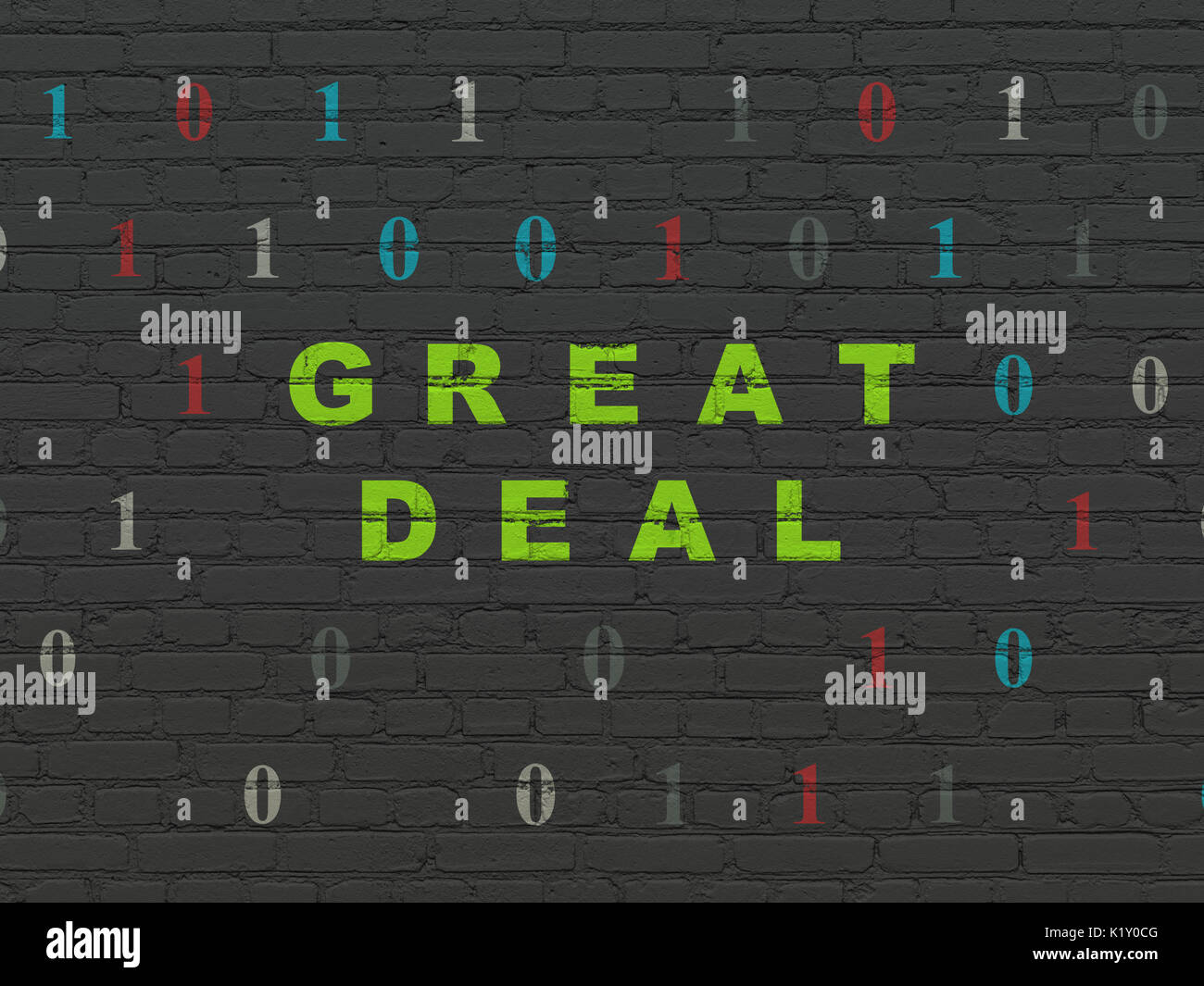 Business concept: Great Deal on wall background Stock Photo - Alamy