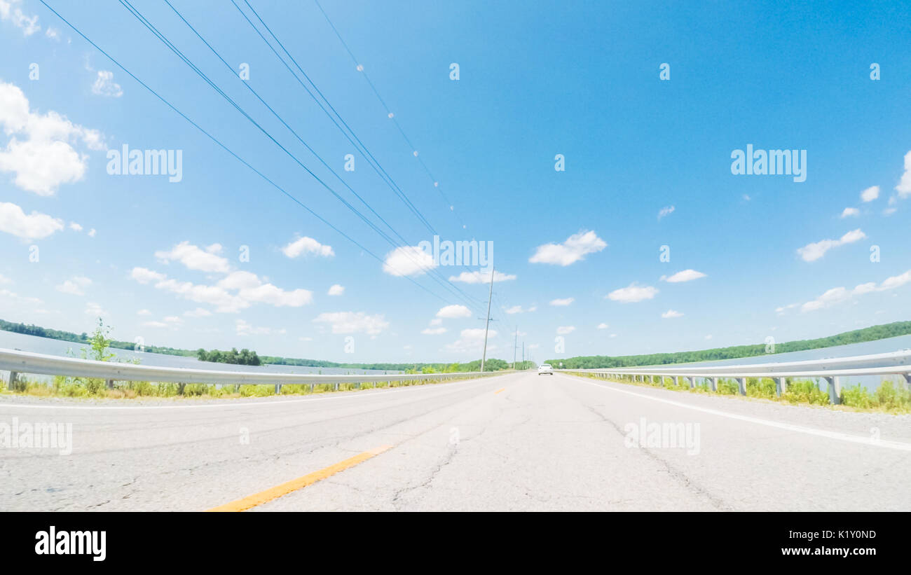 POV point of view - Driving West on Interstate highway 70 through ...