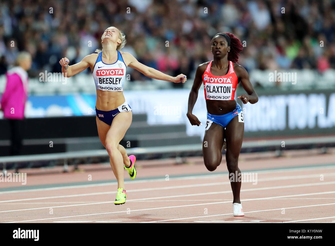 Grace CLAXTON (Puerto Rico), Meghan BEESLEY (Great Britain) competing ...