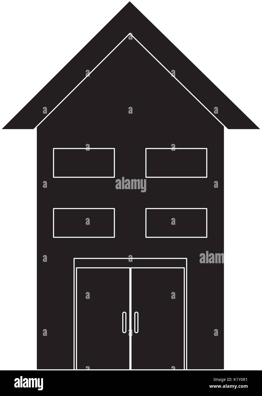 modern house icon over white background vector illustration Stock ...