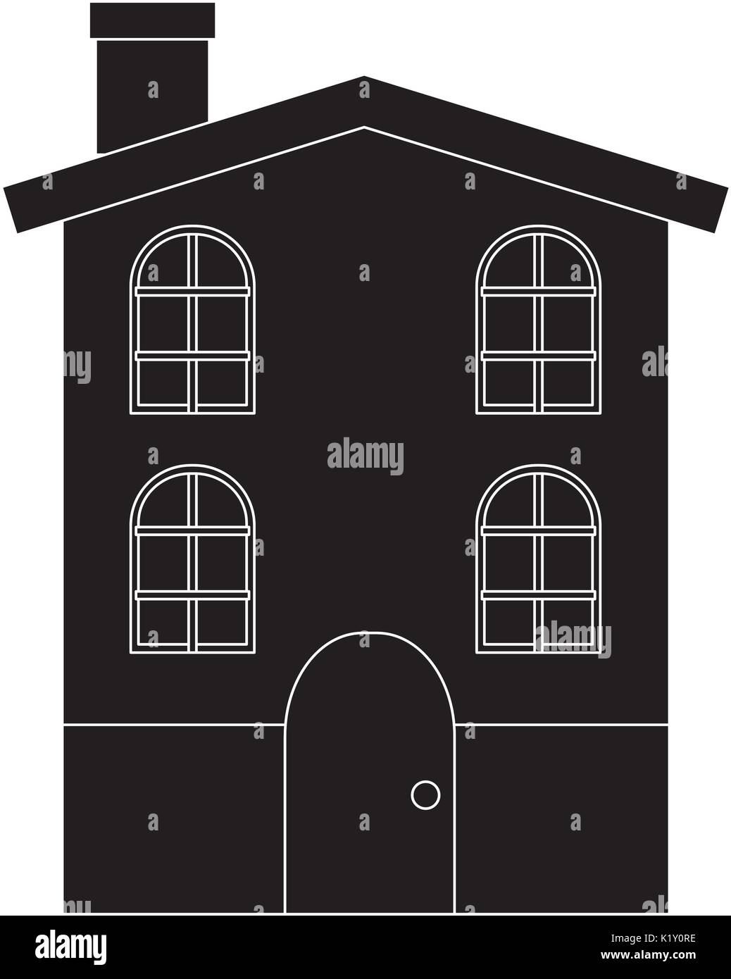 modern house icon over white background vector illustration Stock ...