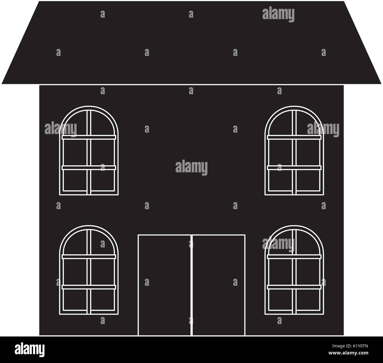 modern house icon over white background vector illustration Stock ...