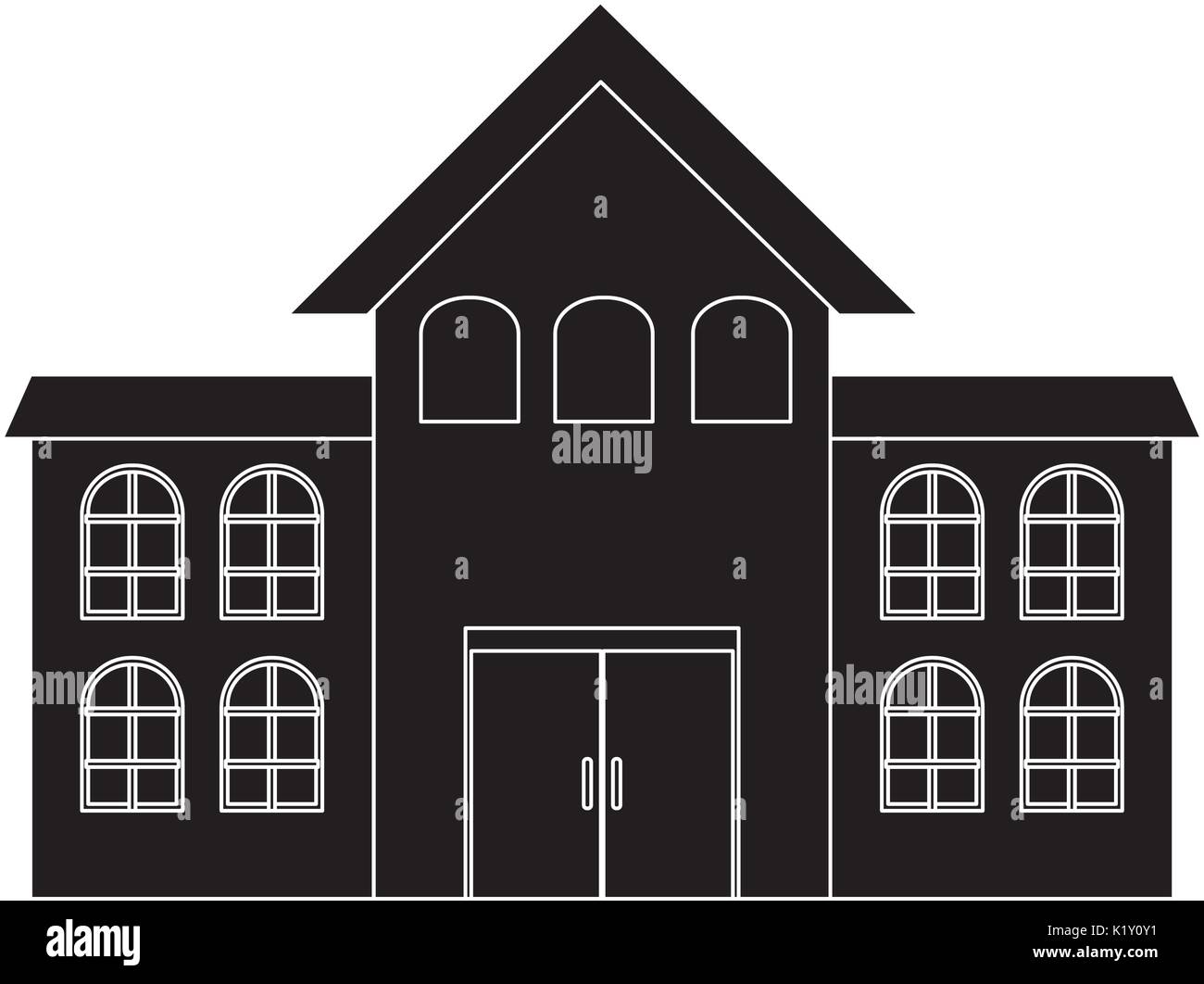 modern house icon over white background vector illustration Stock ...