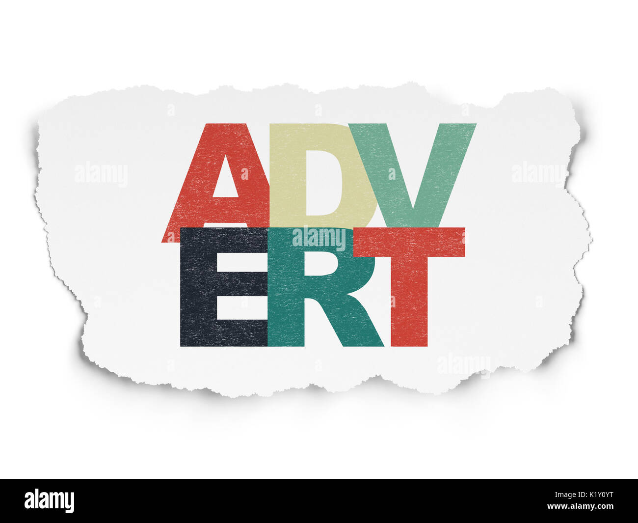 Advertising concept: Advert on Torn Paper background Stock Photo - Alamy