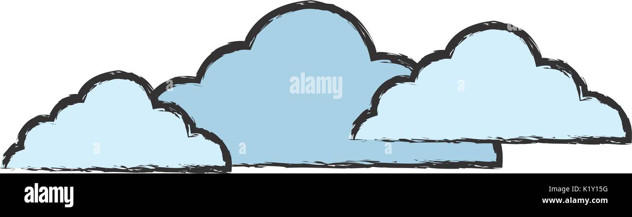 clouds icon over white background vector illustration Stock Vector ...