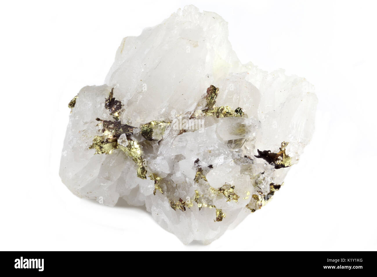 dignified gold from Rosia Montana (Romania) isolated on white ...