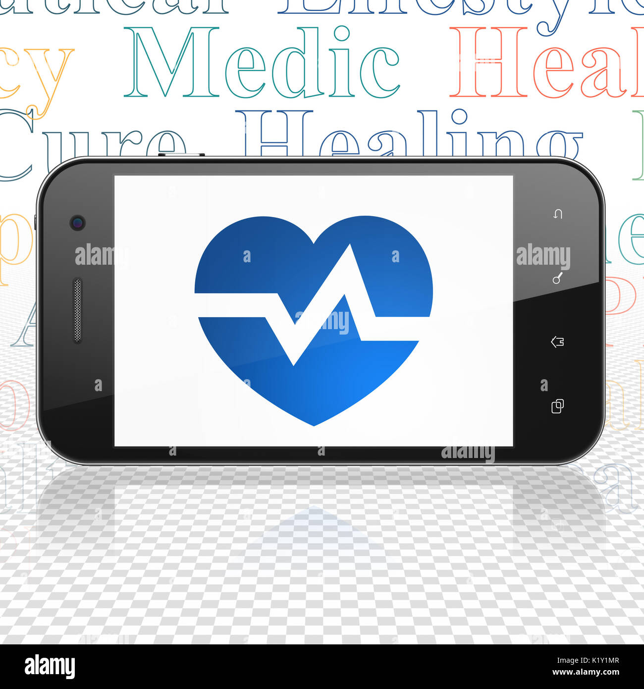 Health concept: Smartphone with Heart on display Stock Photo - Alamy