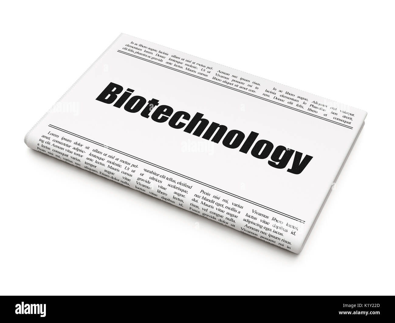 Science concept: newspaper headline Biotechnology Stock Photo - Alamy