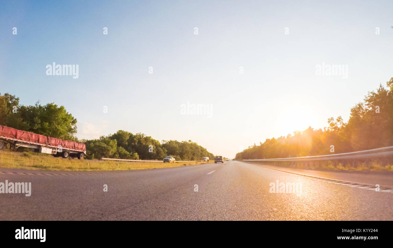 POV point of view - Driving West on Interstate highway 70 through ...