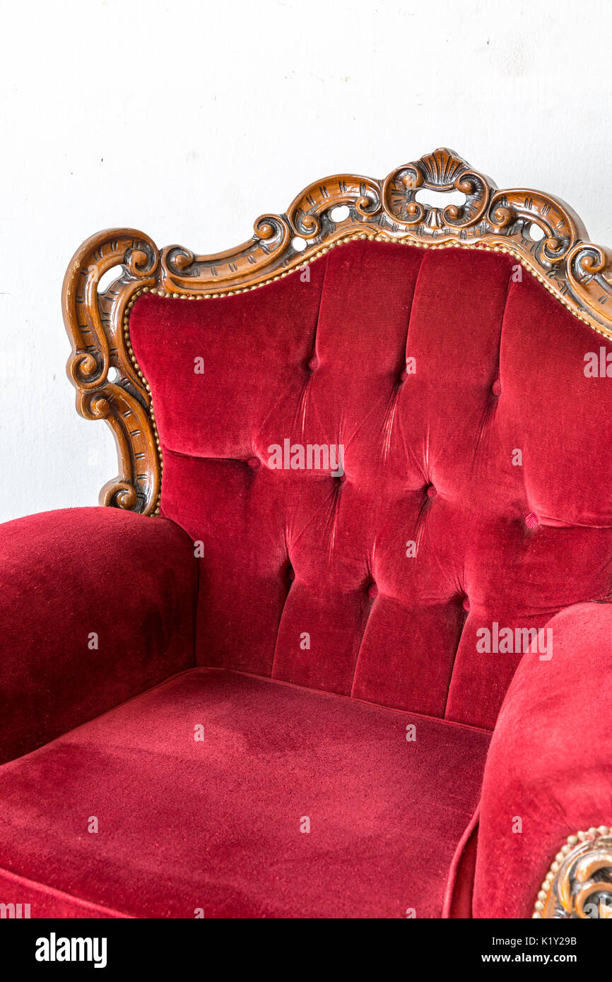 Red Vintage retro style Chair Stock Photo - Alamy