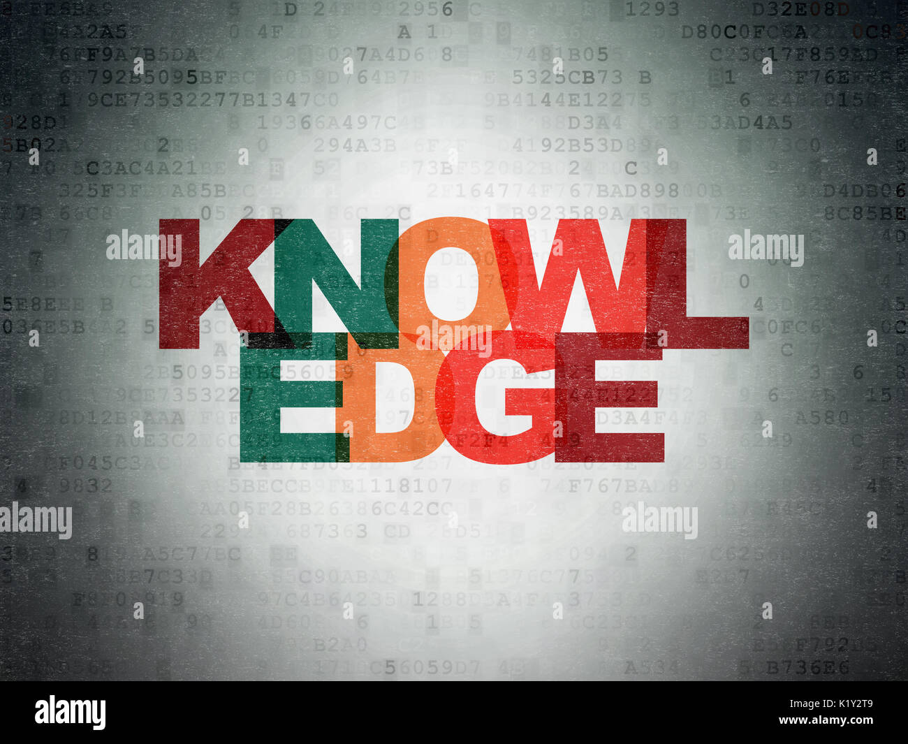 Studying concept: Knowledge on Digital Data Paper background Stock ...