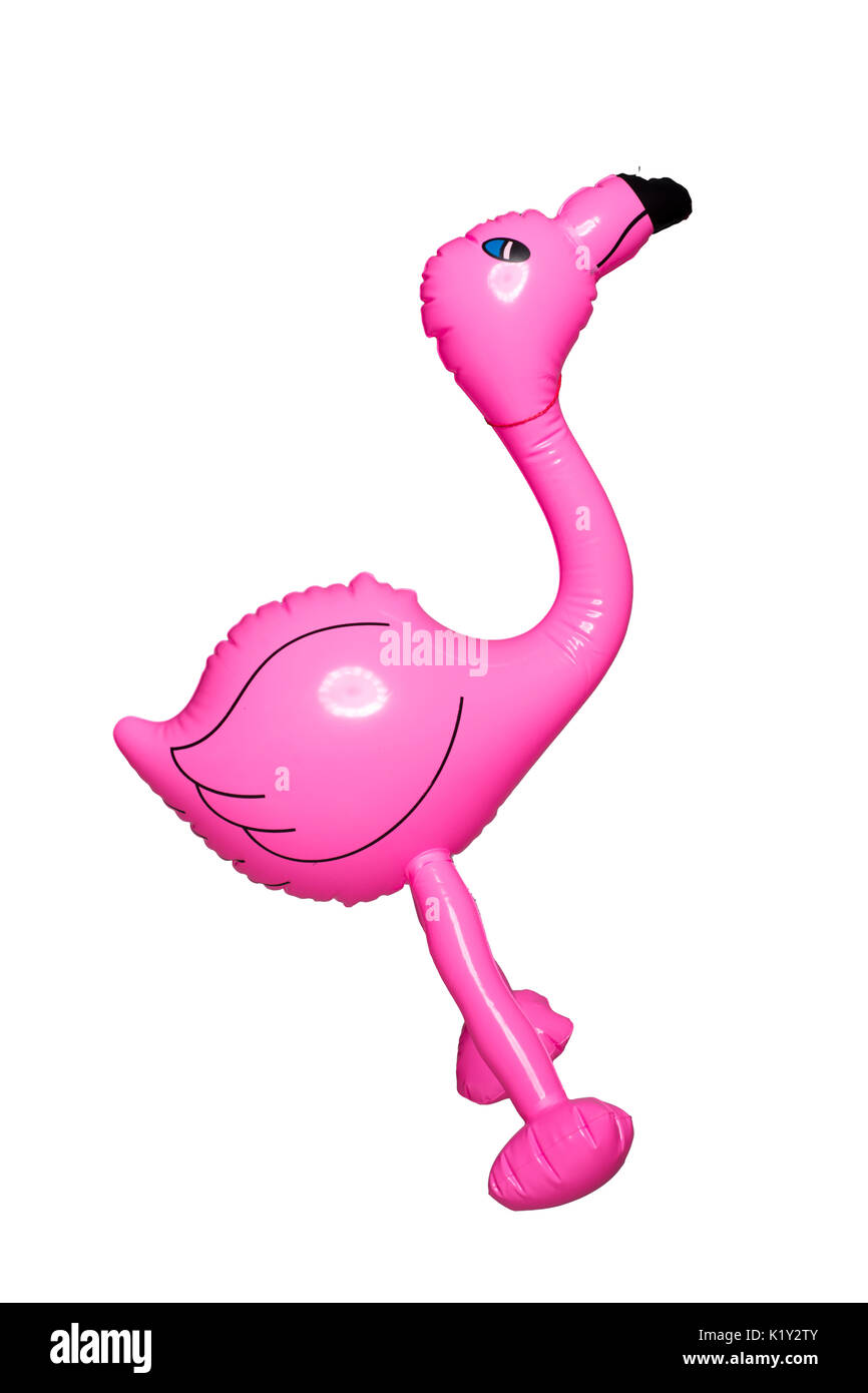 Happy inflatable flamingo beach Cut Out Stock Images & Pictures - Alamy