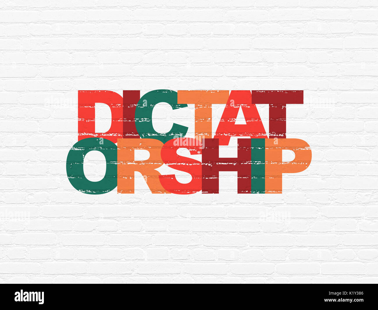 Political concept: Dictatorship on wall background Stock Photo - Alamy