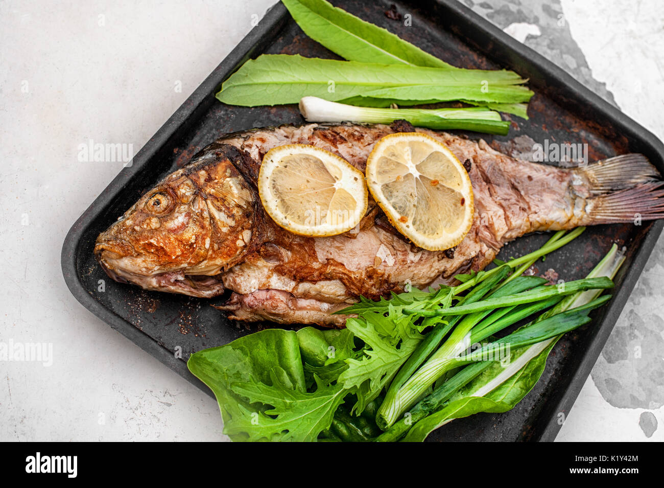 Carp with herbs hi-res stock photography and images - Alamy
