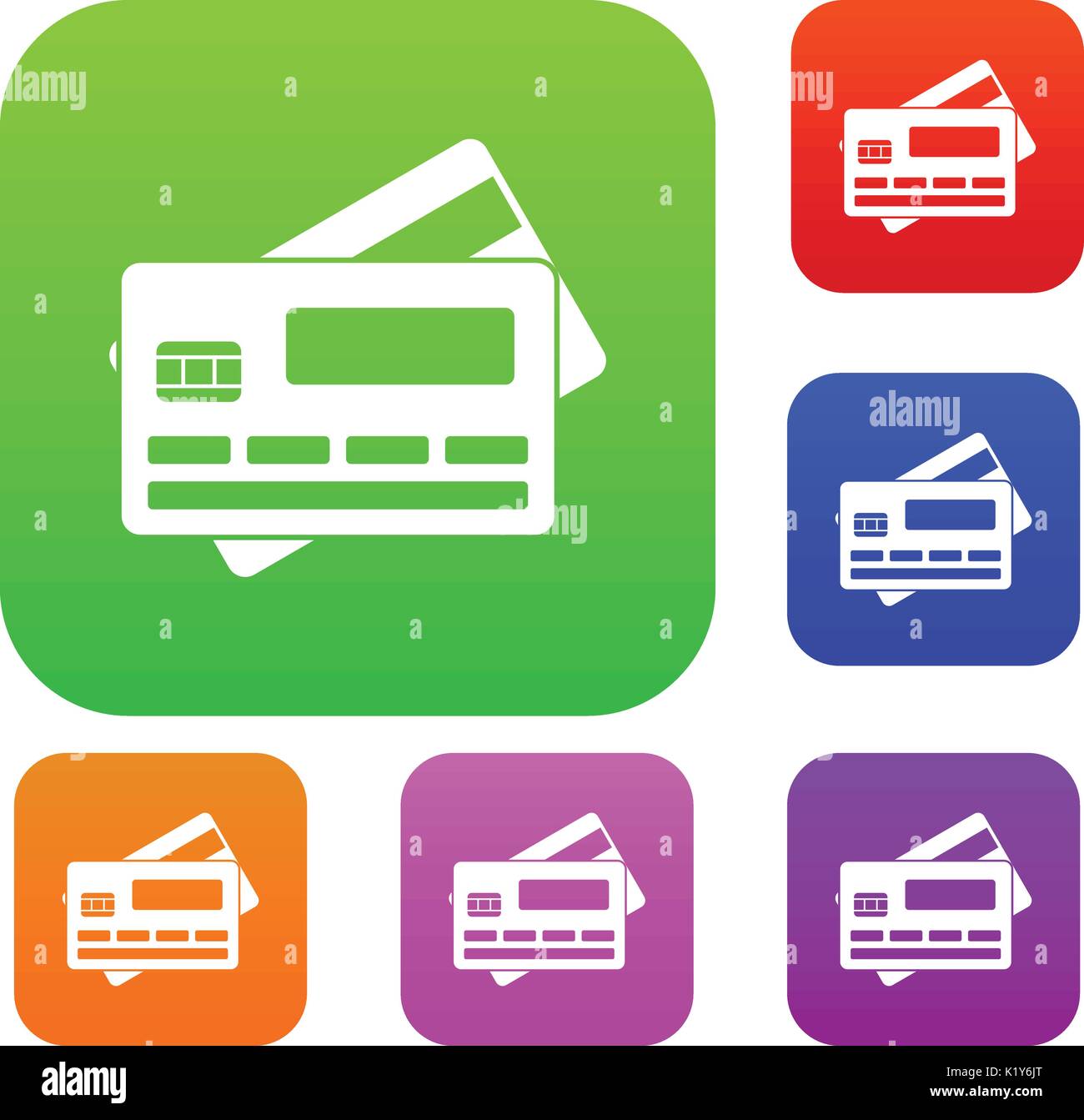Credit card set collection Stock Vector Image & Art - Alamy
