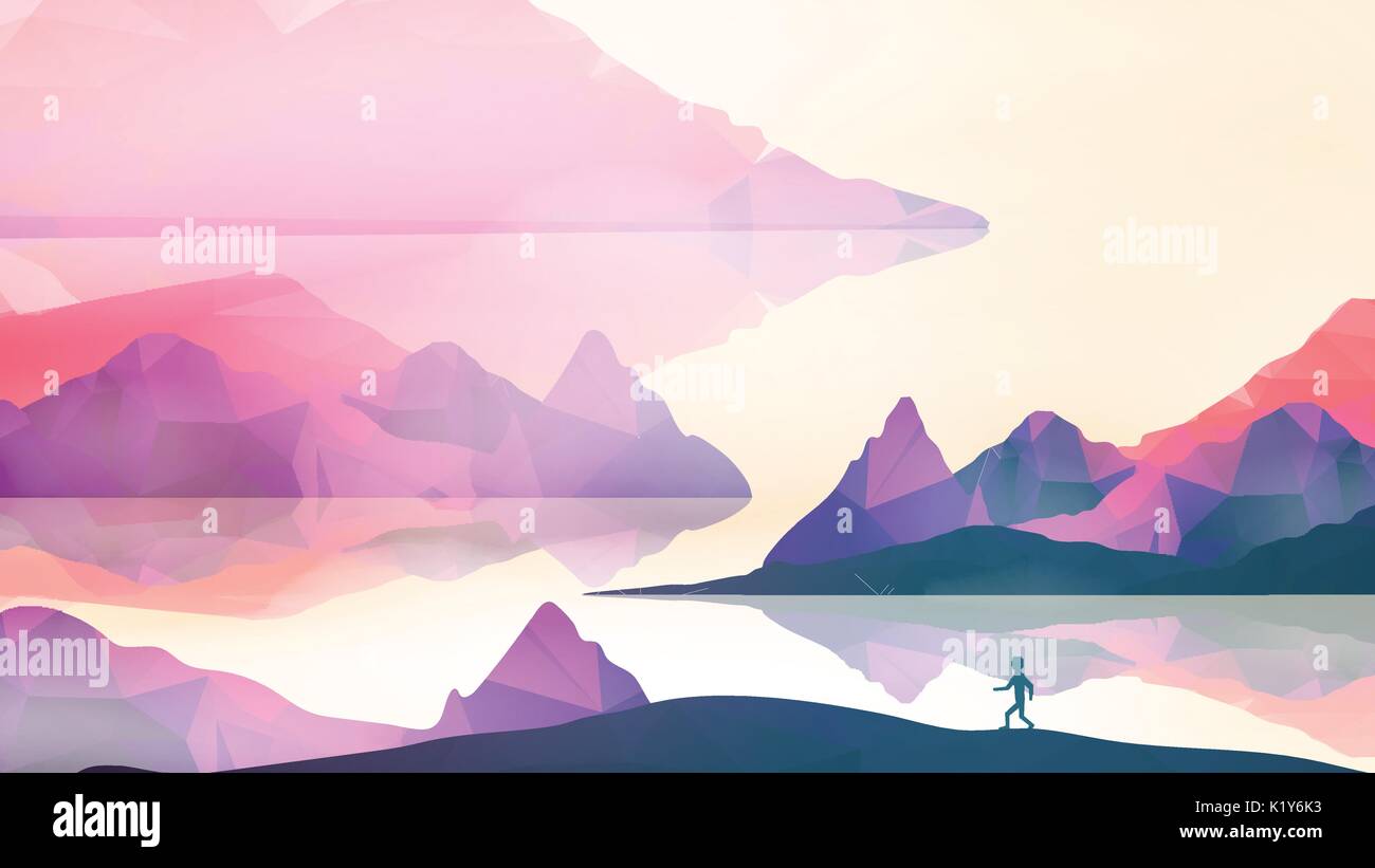 Runner mountain Stock Vector Images - Alamy