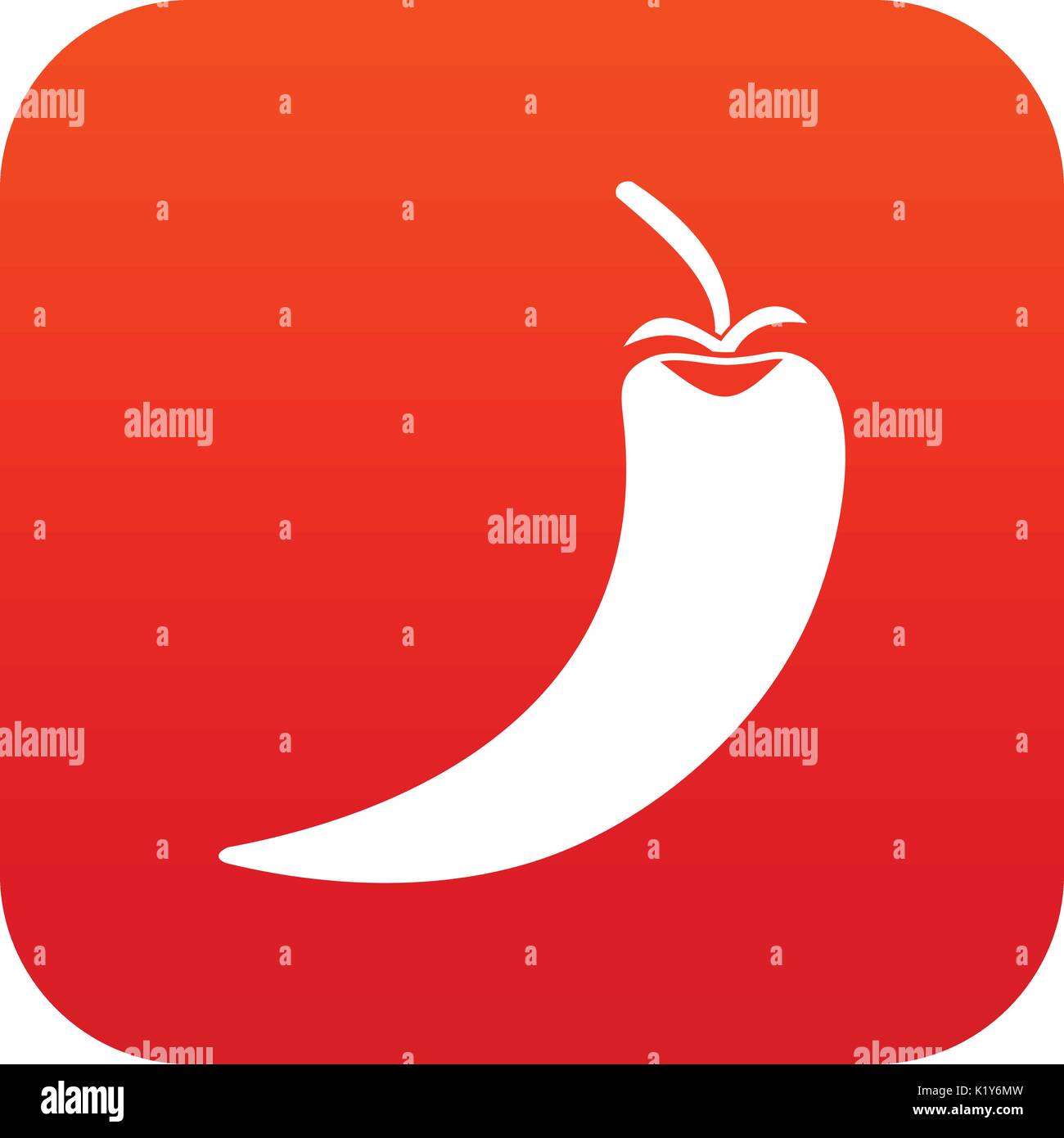 Hot chili pepper icon digital red Stock Vector Image & Art - Alamy