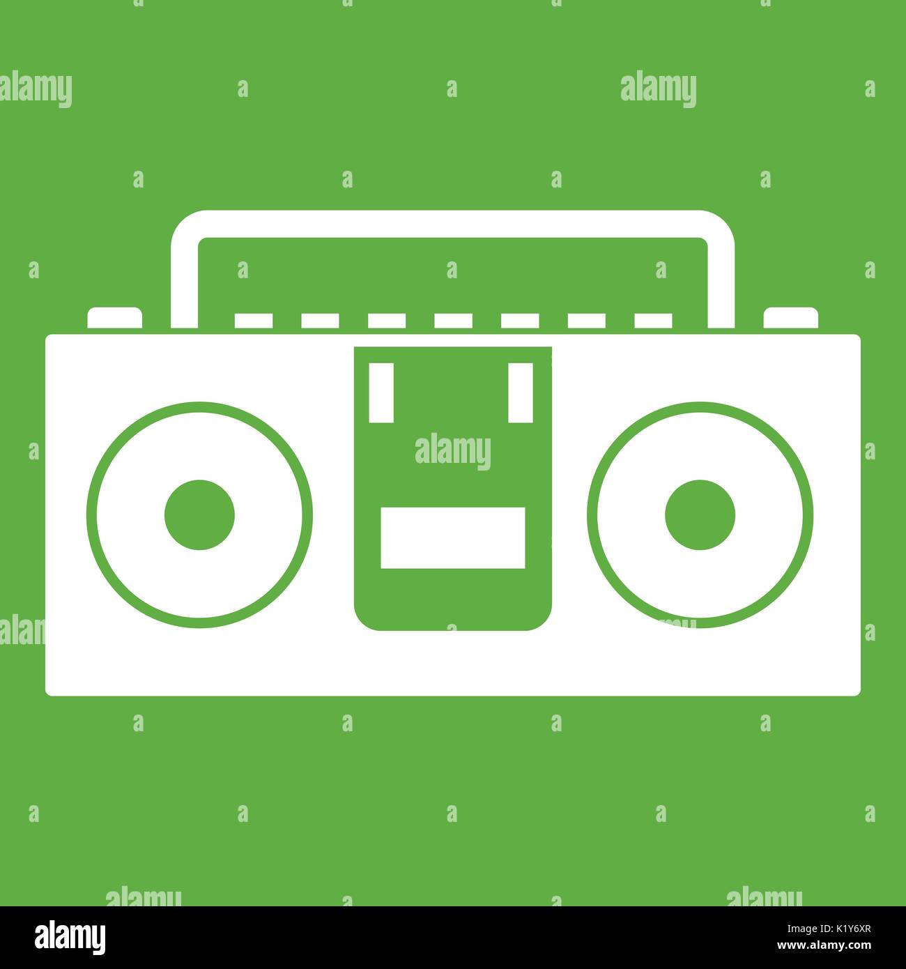 Vintage tape recorder icon green Stock Vector Image & Art - Alamy