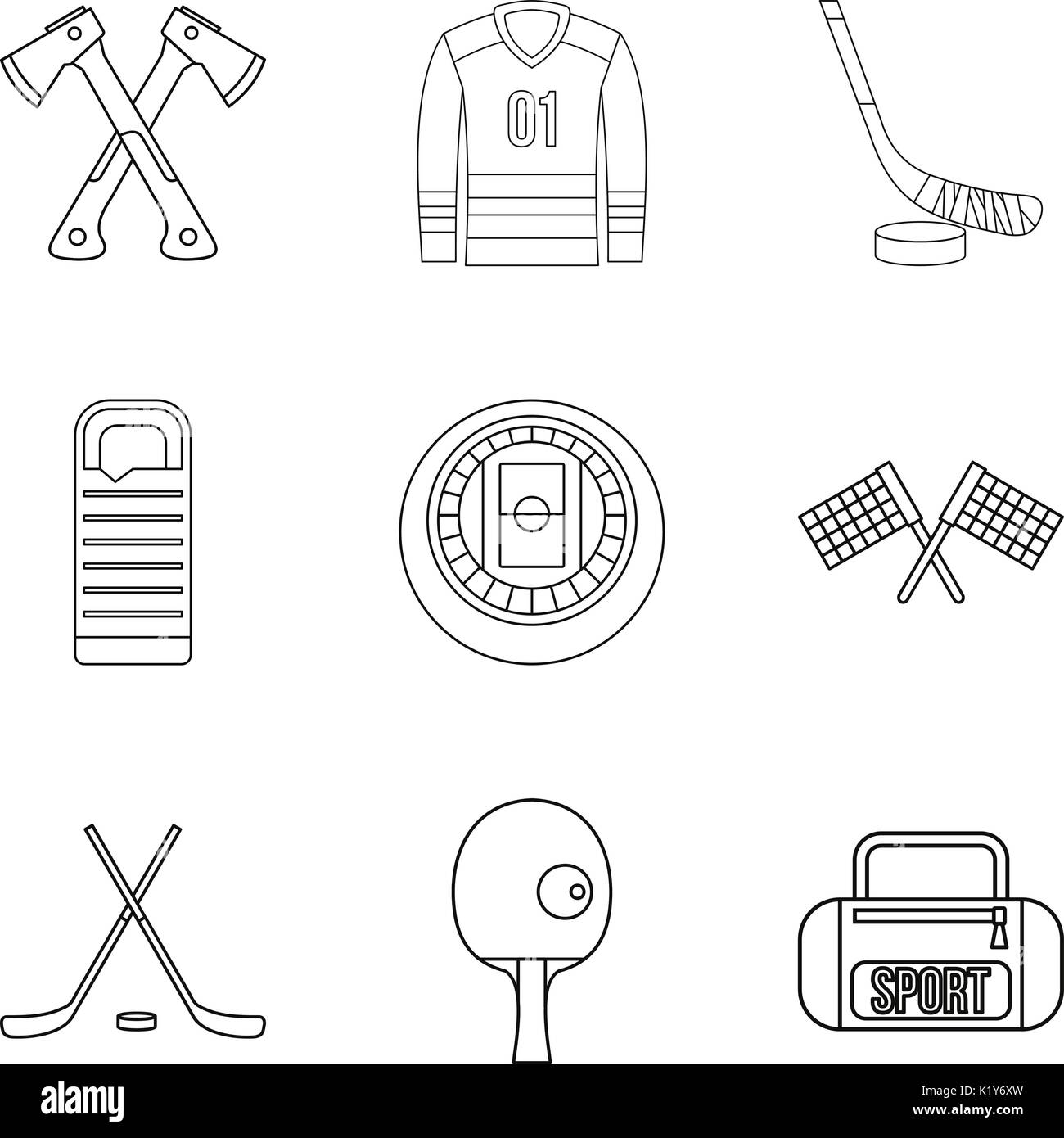 Preparation icons set, outline style Stock Vector Image & Art - Alamy