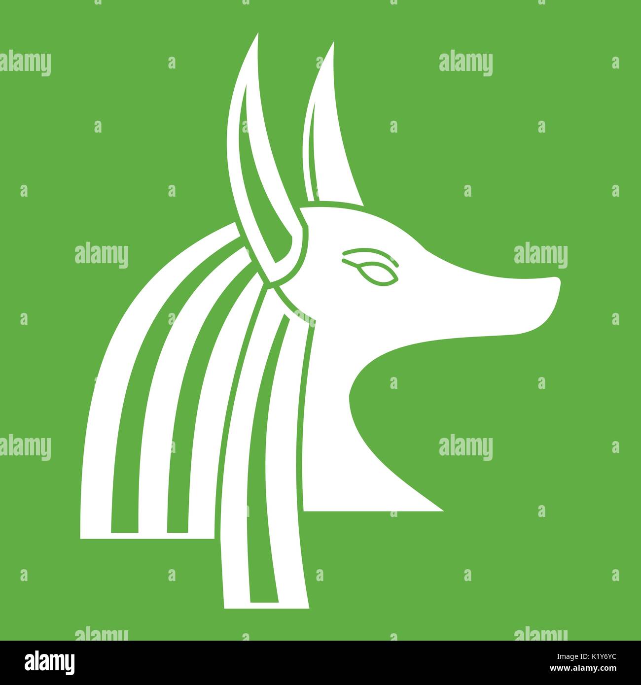 Ancient egyptian god Anubis icon green Stock Vector Image & Art - Alamy