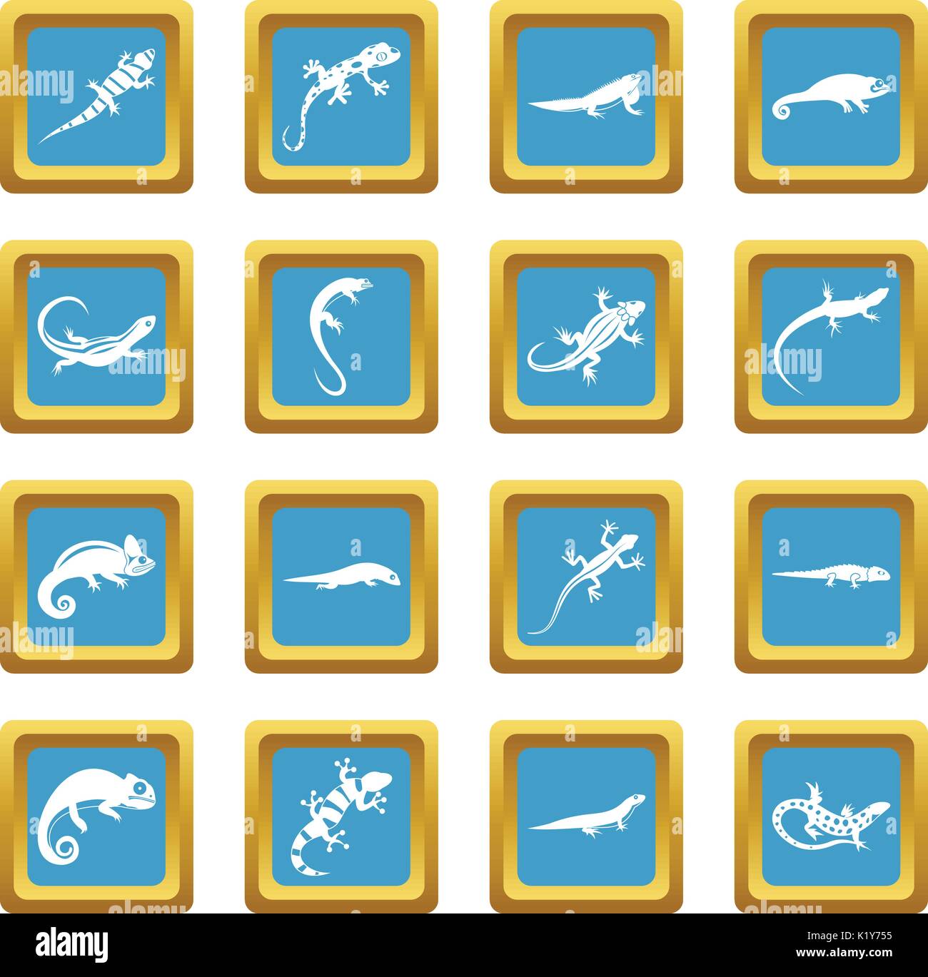 Azure lizard Stock Vector Images - Alamy