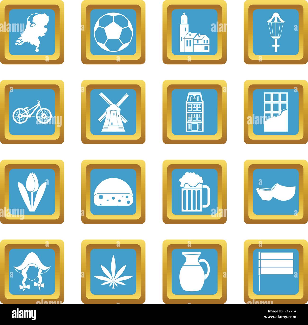 Netherlands icons azure Stock Vector Image & Art - Alamy