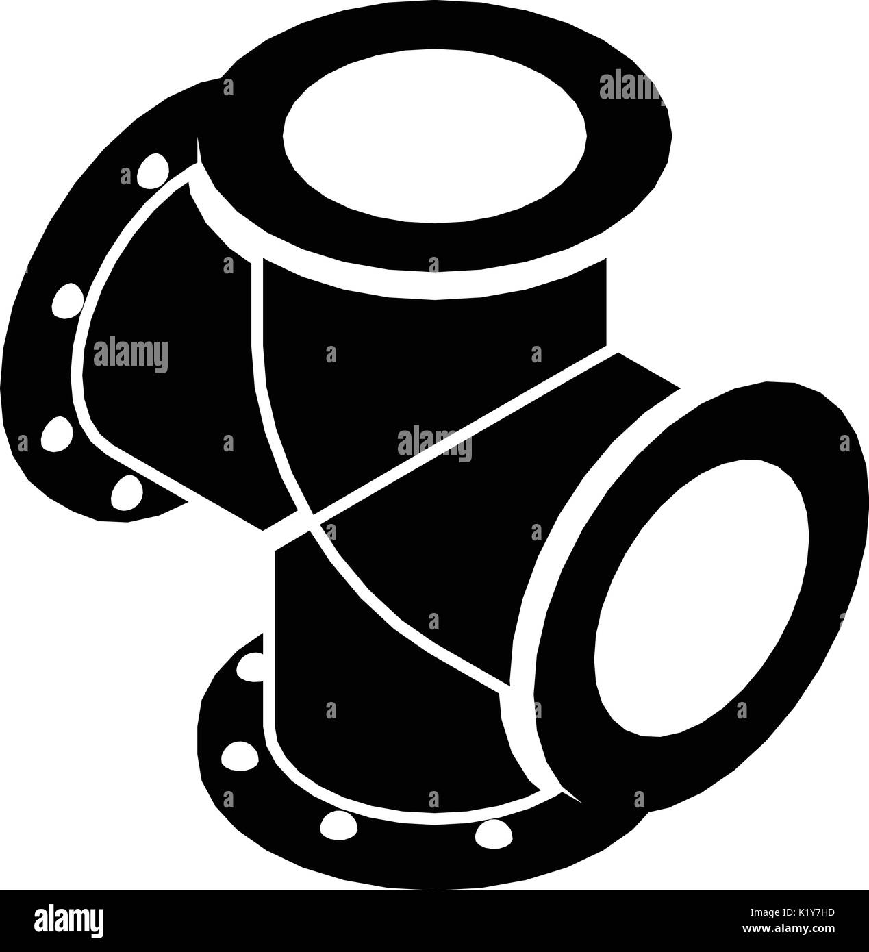 Cross pipe water icon, simple black style Stock Vector Image & Art - Alamy