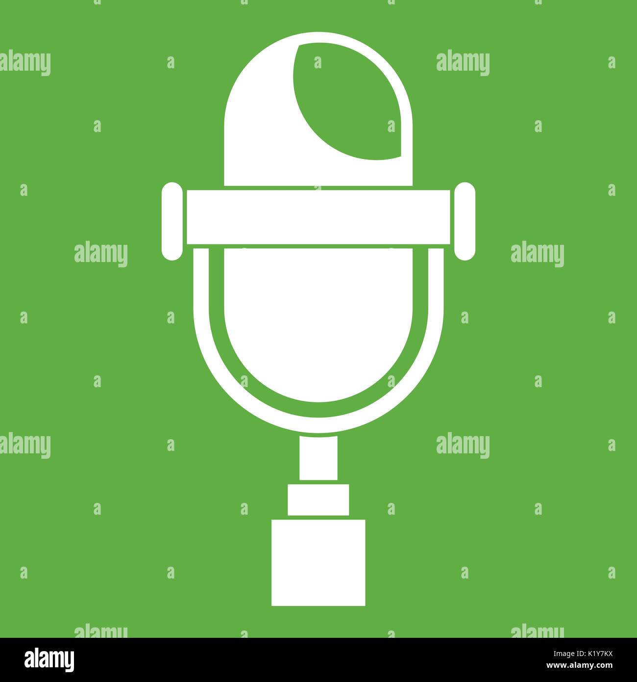 Retro microphone icon green Stock Vector Image & Art - Alamy
