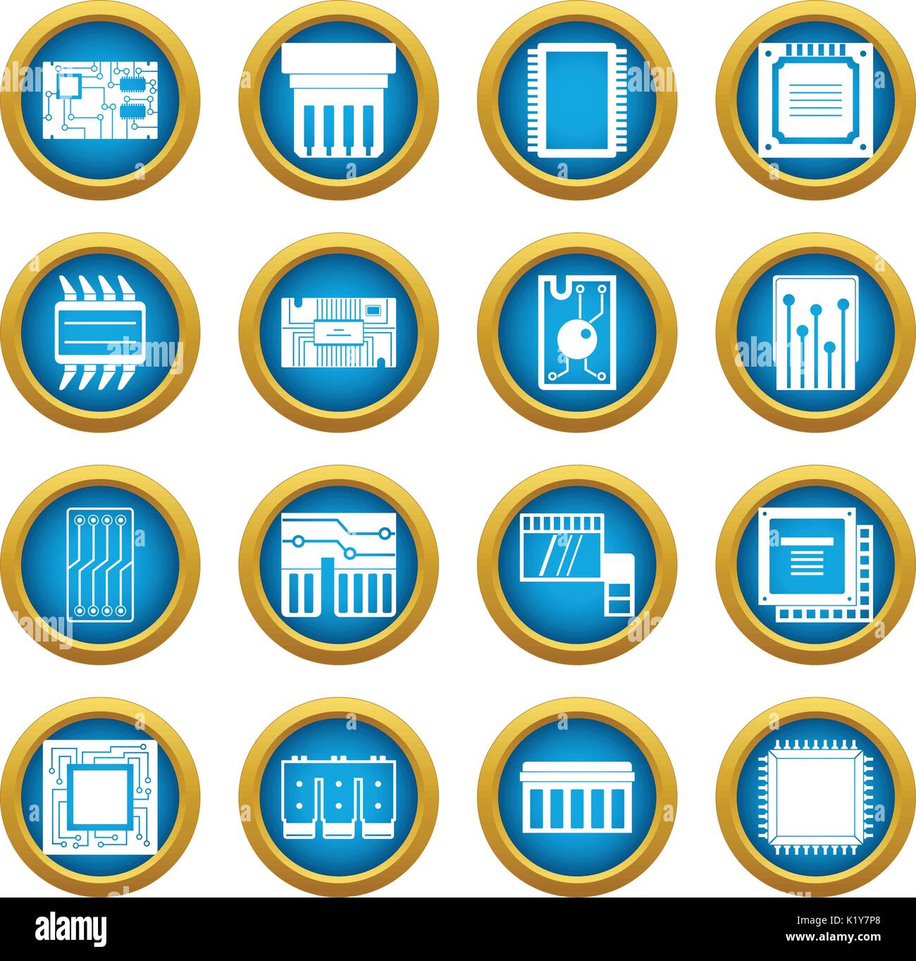 Semiconductor chips Stock Vector Images - Alamy