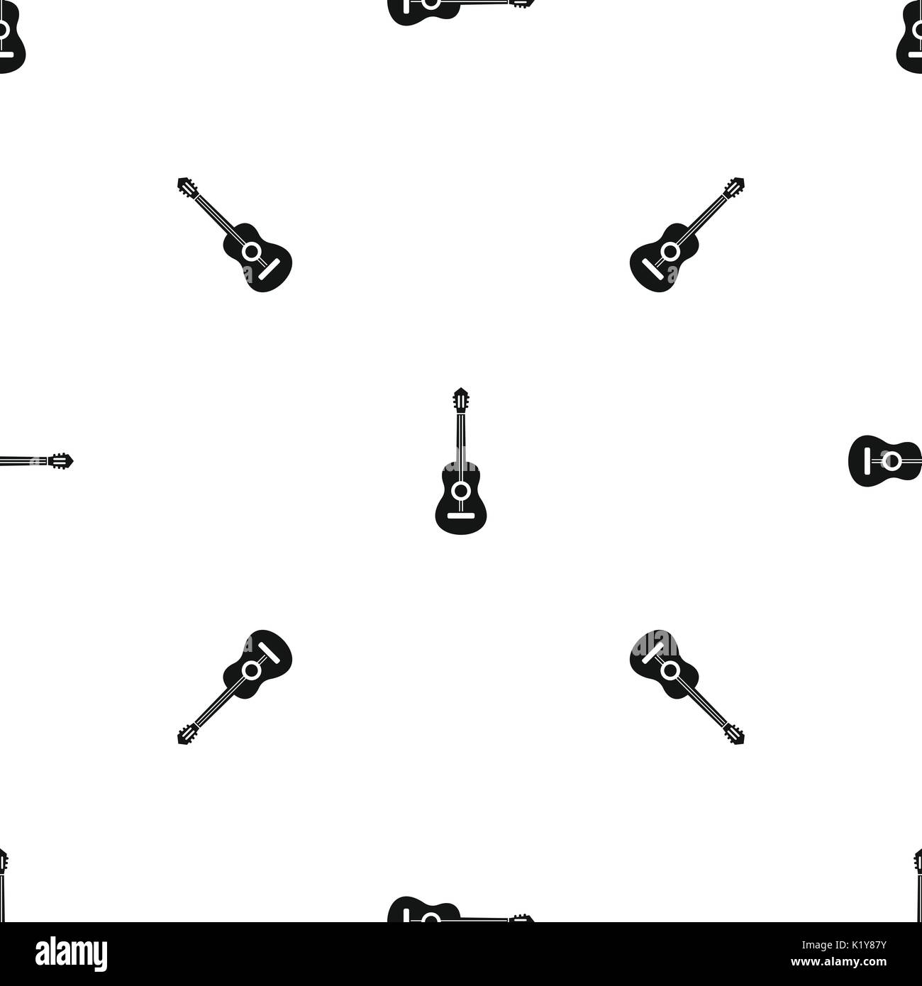 Classical guitar pattern seamless black Stock Vector Image & Art - Alamy
