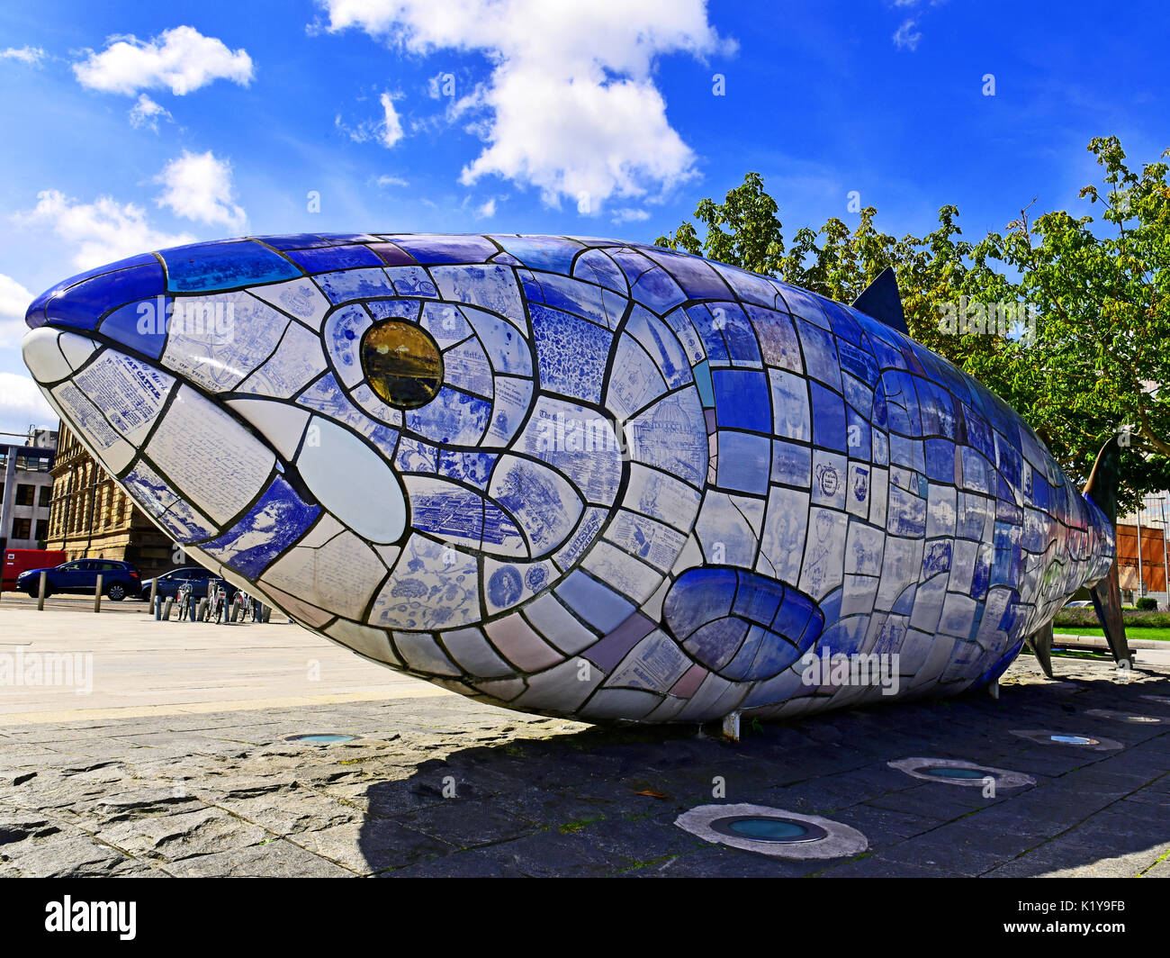 Belfast Northern Ireland Big Fish by John Kindness on Donegall Quay ...