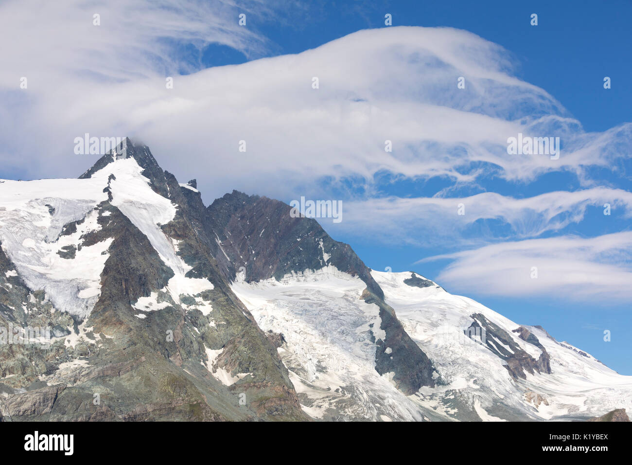 The Grossglockner summit as seen from Kaiser Franz Josefs Höhe, High ...