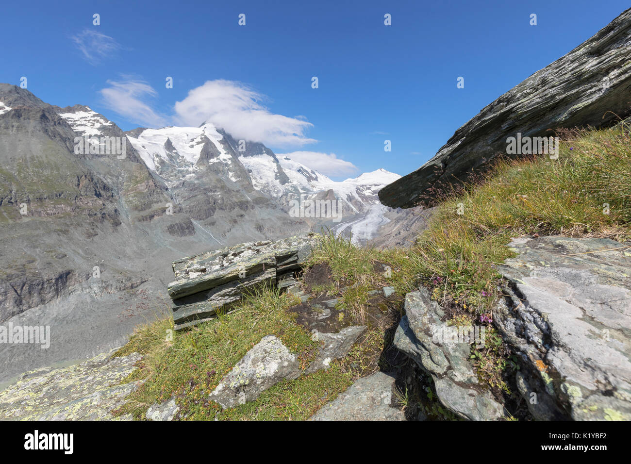 The Grossglockner summit as seen from Kaiser Franz Josefs Höhe, High ...