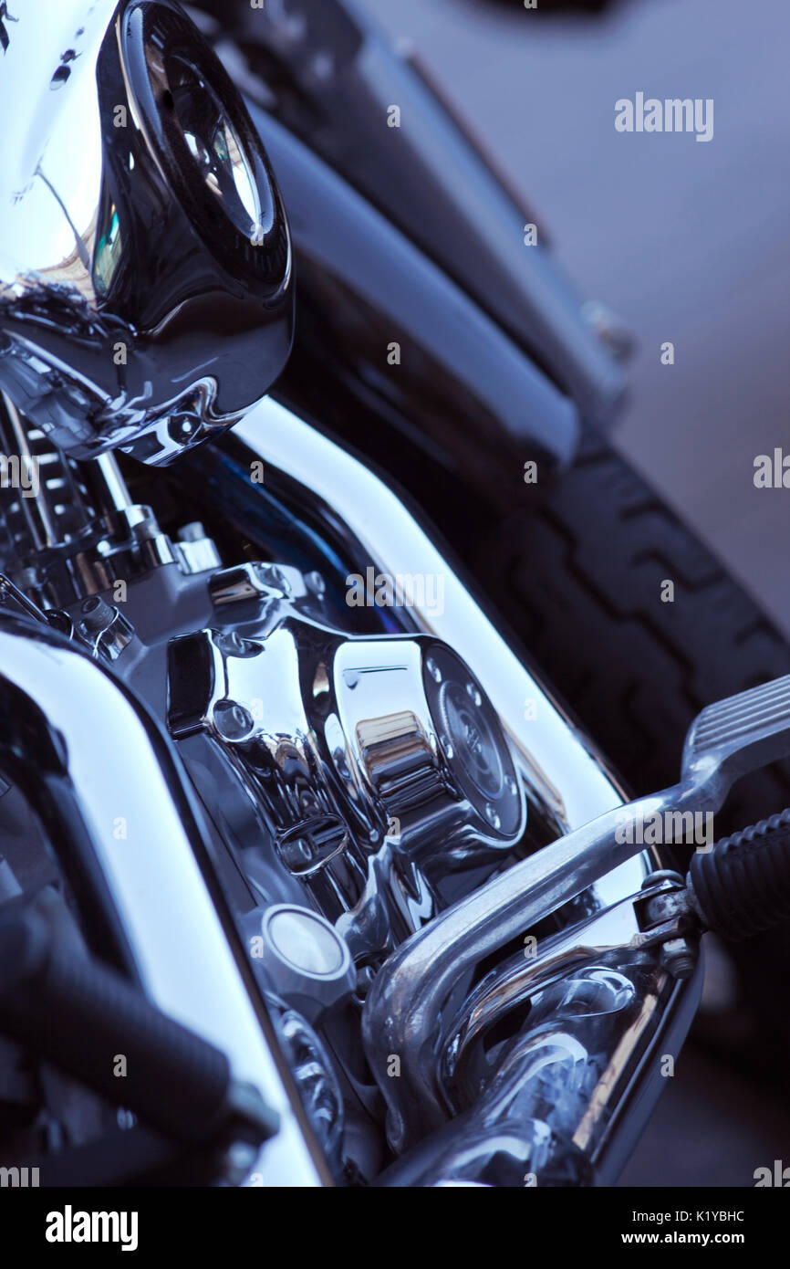 Chroma of a body and motor of a motorcycle Stock Photo - Alamy