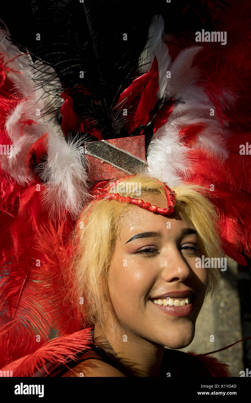 Revellers enjoying Notting Hill Carnival celebrations in London,UK ...