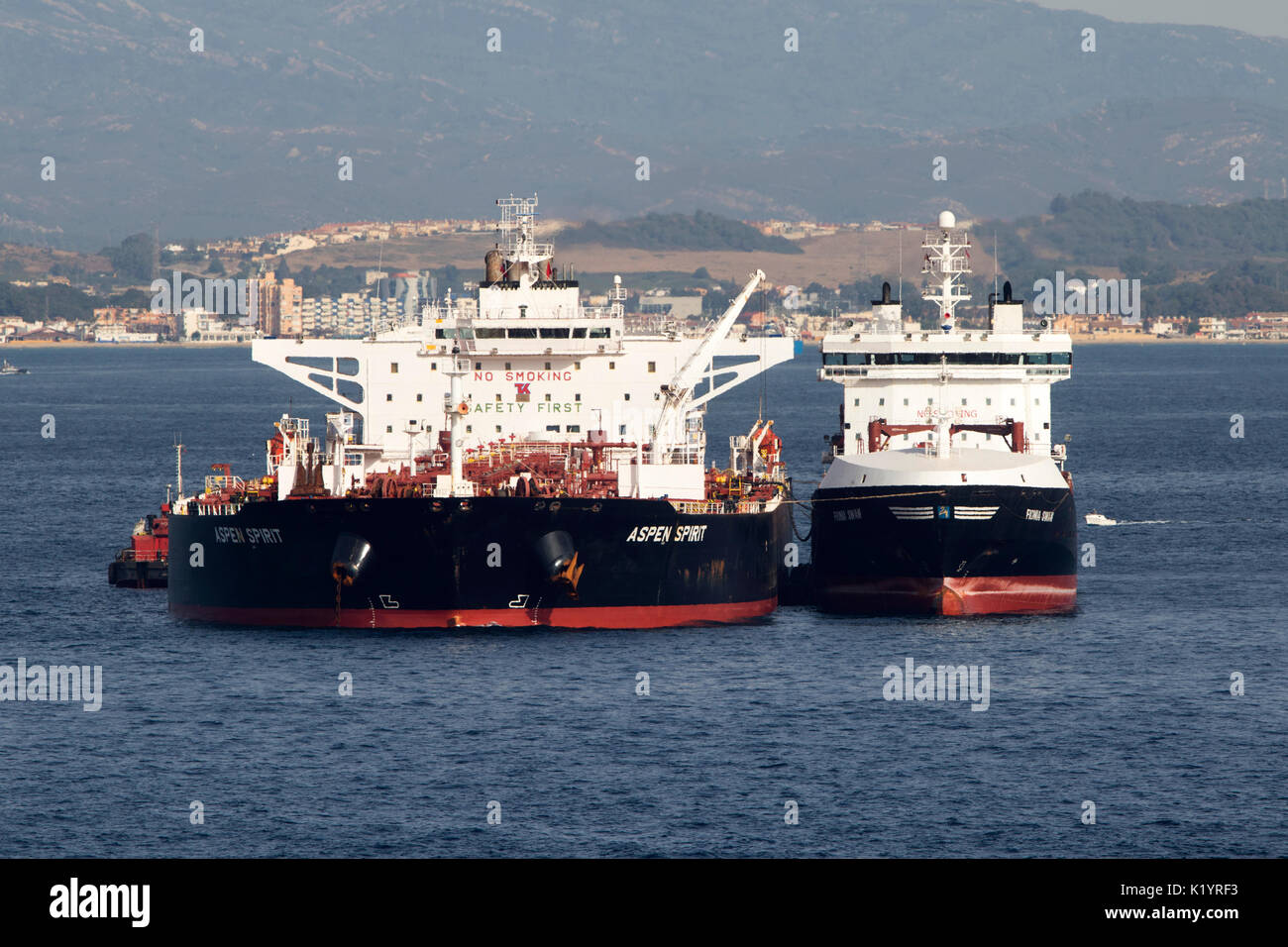 Aspen Spirit IMO 9427627 Crude Oil Tanker vessel and Fionia Swan IMO ...