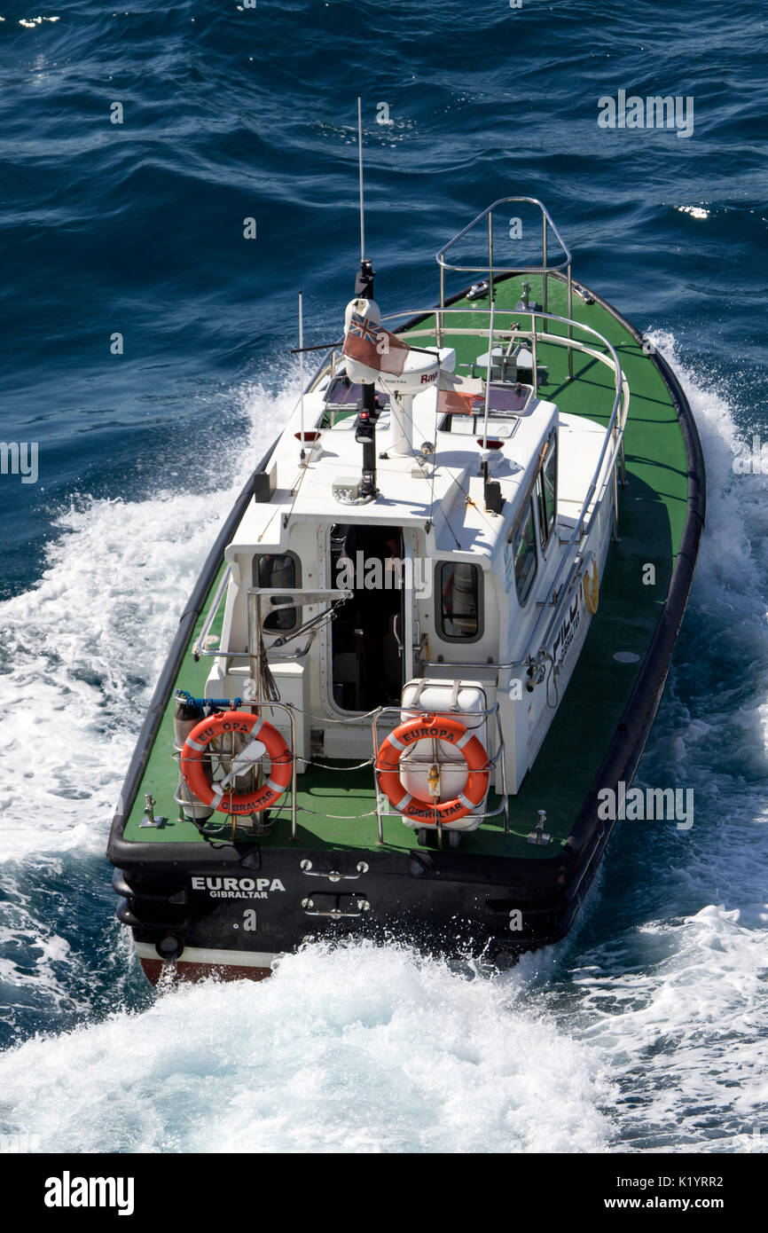Gibraltar Pilot boat Halmatic 35s called Europa in the port of ...